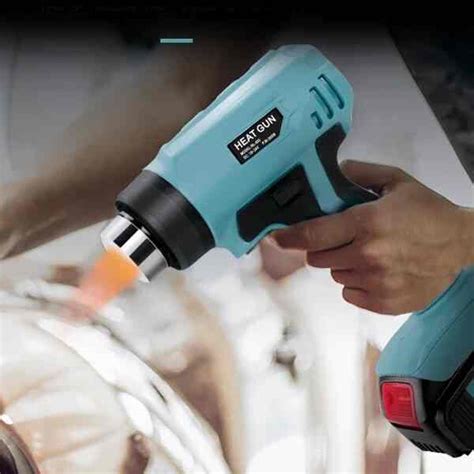 Cordless Hot Air Gun Portable Electric Heat Gun With 4 Nozzle Automods