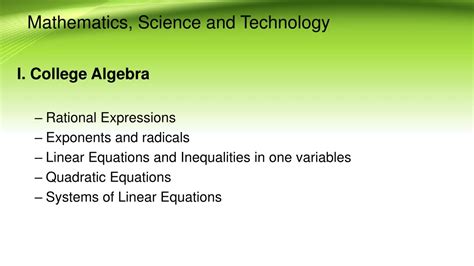 ppt mathematics science and technology powerpoint presentation free