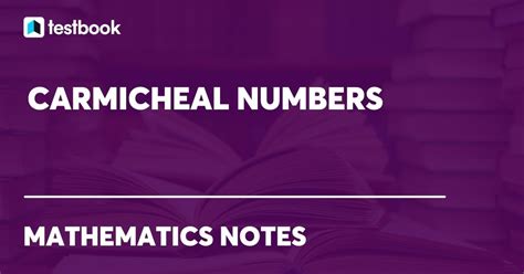 Carmichael Numbers Definition And List Of Carmichael Numbers