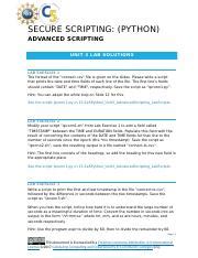 18 SeSPython Unit3 AdvancedScripting LabSolutions Docx SECURE