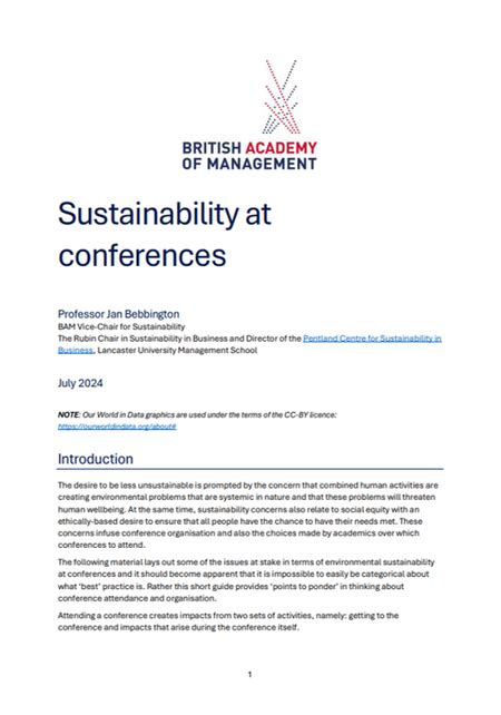 Sustainability At Conferences