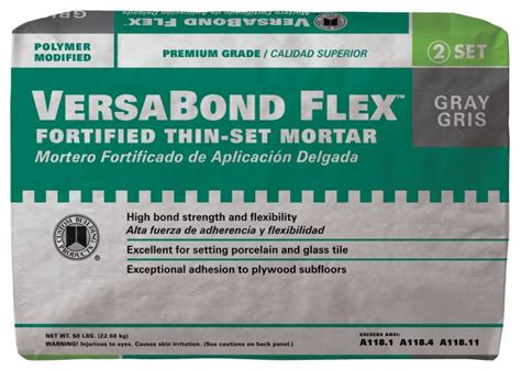 Custom Vbfg50 Versabond Flex Thin Set Mortar Gray At Sutherlands