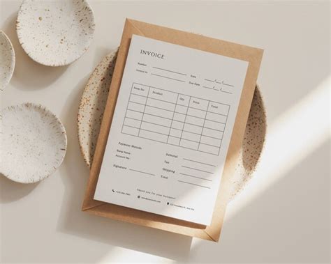 Invoice Photoshop And Canva Template Photography Invoice Etsy