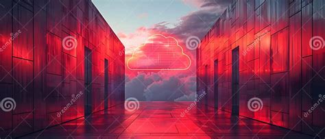 Secure Cloud Haven Amidst Cyber Storms Concept Cybersecurity Cloud Computing Data Privacy