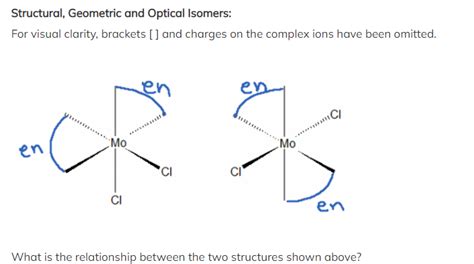 Solved Structural Geometric And Optical Isomers For Visual Chegg