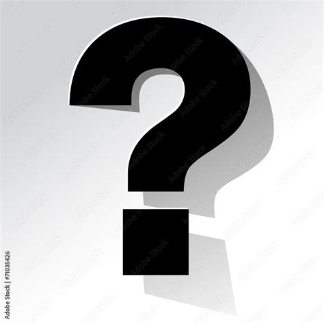 Fragezeichen Symbol Schwarz Stock Vector Adobe Stock