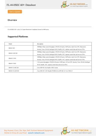 Cisco Fl 44 Hsec K9 Datasheet Pdf