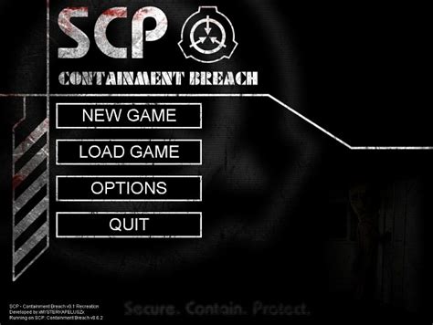 Menu Image Scp Containment Breach Old Versions Recreations Mod For