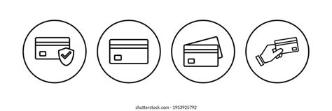 Credit Card Icon Set Credit Card Stock Vector Royalty Free 1950940087