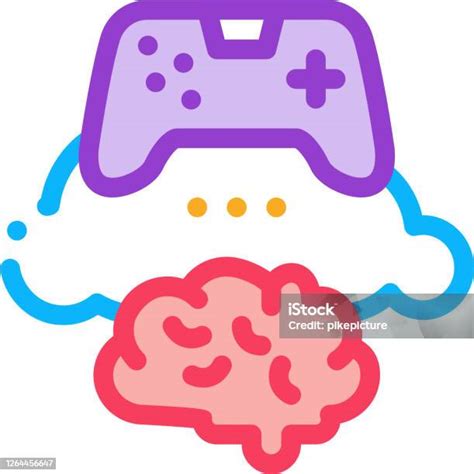 게임 브레인 및 클라우드 아이콘 벡터 개요 일러스트레이션 개발에 대한 스톡 벡터 아트 및 기타 이미지 개발 개체 그룹 구매 Istock
