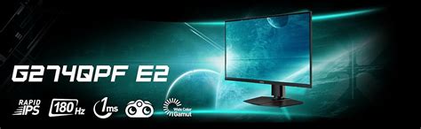 MSI G274QPF E2 27 Inch 2K WQHD Gaming Monitor - 2560 x 1440 Rapid IPS ...