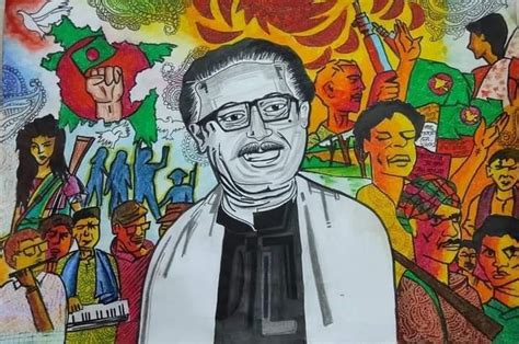 Bangabandhu And Bangladesh Sketches Male Sketch Art