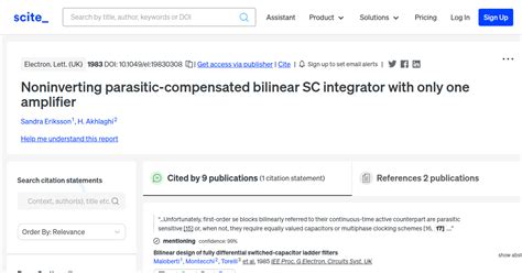 Noninverting Parasitic Compensated Bilinear Sc Integrator With Only One Amplifier