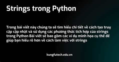 Strings Trong Python