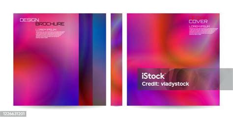 미래지향적인 물결 모양의 브로셔 템플릿 잡지 포스터 책 프리젠 테이션 광고 추상 벡터 배경입니다 미래 지향적 인 디자인의 템플릿 텍스트 커버 디자인 가리기에 대한 스톡 벡터