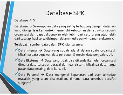 2 Konsep Input Proses Output Pada SPK Dan Managemen Data SPK Abdi Pandu Kusuma Kaca 9
