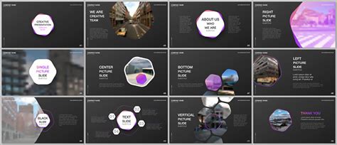 최소 프리 젠 테이 션 디자인 육각형 및 육각형 요소가 있는 포트폴리오 벡터 템플릿입니다 프리 젠 테이 션 슬라이드 전단지 전단지 브로셔 커버 보고서 광고를 위한 다목적