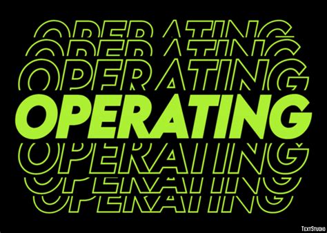 Operating Text Effect And Logo Design Word