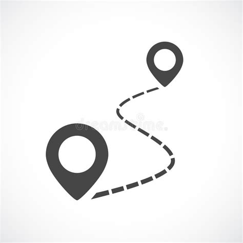Map Distance Measuring Vector Icon Stock Vector Illustration Of