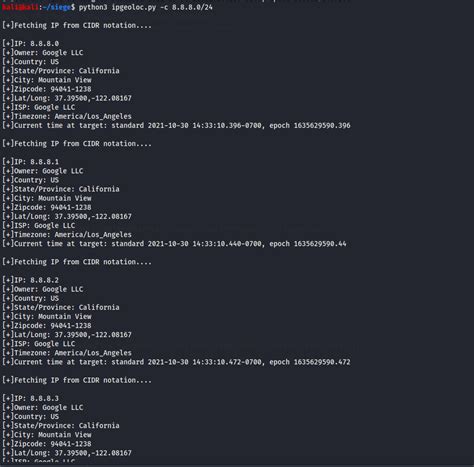 Github Apexpredator Infosec Ip Geolocation Takes Ip Address Or Ip