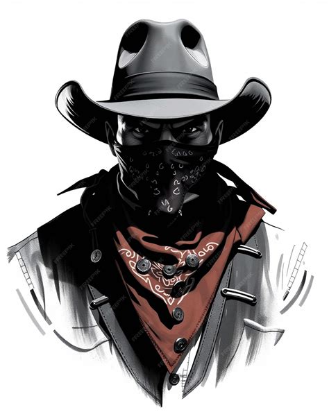 Western Gunslinger Bandit Wild West Cowboy Gangster Premium Ai