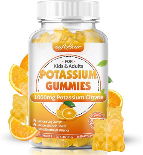 Softbear Potassium Citrate 1000mg Sugar Free Potassium