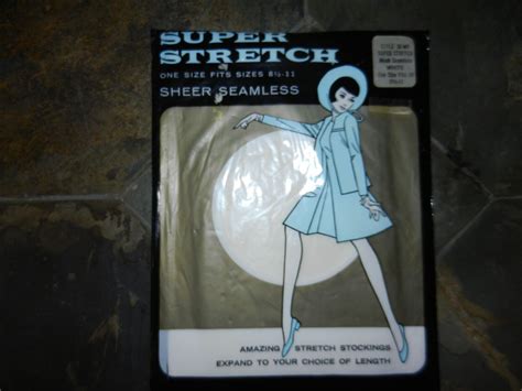 Super Stretch Vtg Sheer Seamless Stockings Size 8 12 Gem