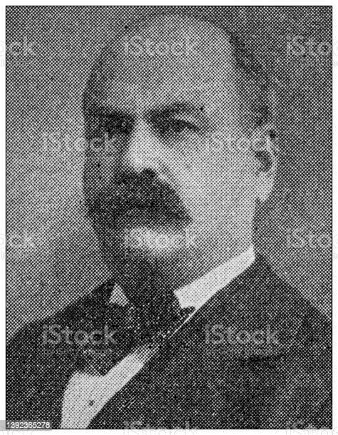 유명한 사람들의 골동품 초상화 조지 커티스 윙 1890년에 대한 스톡 벡터 아트 및 기타 이미지 1890년 19세기 19