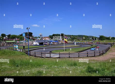 Go Karts And Other Amusements At Dawlish Warren South Devon Stock