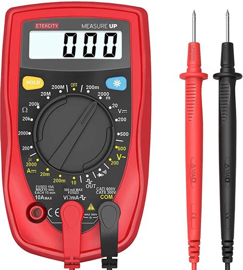 Etekcity Msr R500 Digital Multimeter Amp Volt Ohm Voltage Tester Meter With Diode And