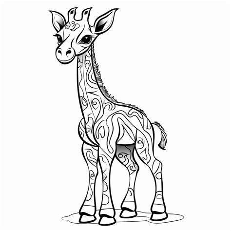 Coloriage girafe à imprimer Francais rapide