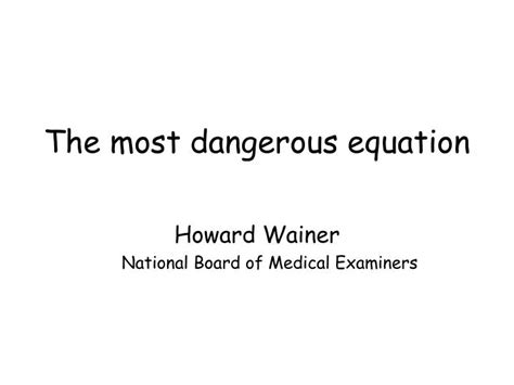 ppt the most dangerous equation powerpoint presentation free