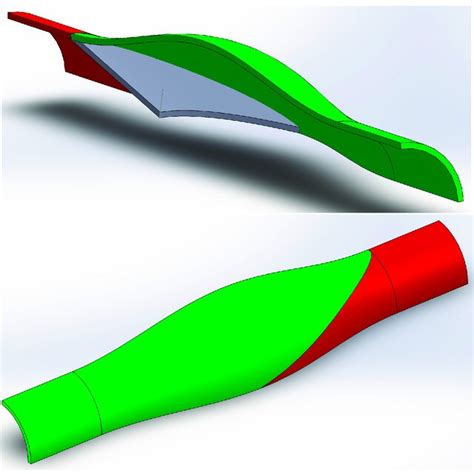 Two Views Of An Assembly In Solidworks Of The Three Parts Forming The