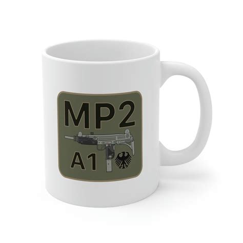 German Bundeswehr Mp2 A1 Uzi 9mm Smg Custom Designed Ceramic Mug 11oz