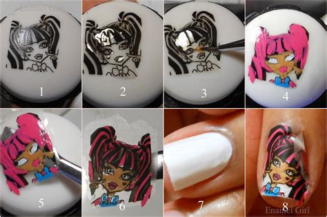 Enamel Girl Monster High DYI Nail Decals