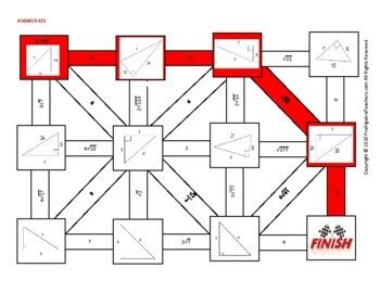 Pythagorean Theorem Maze Activity Printable TPT
