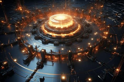 Quantum Computing Concept With A Futuristic Generative Ai Premium Ai Generated Image