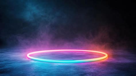Glowing Circle On Textured Surface Abstract Background 70104434 Stock