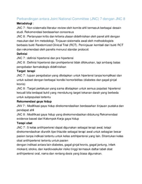 Doc Perbandingan Jnc 7 And Jnc 8 Docx