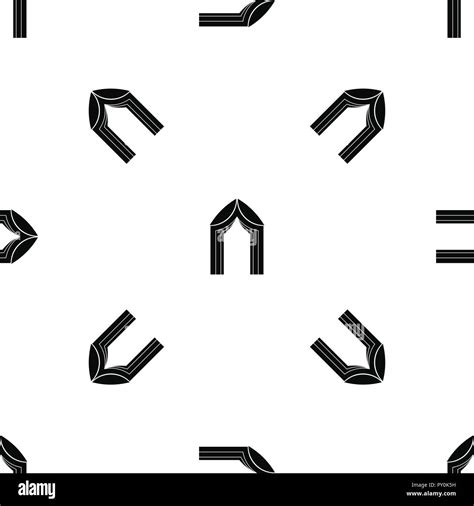 Arch Pattern Seamless Black Stock Vector Image And Art Alamy