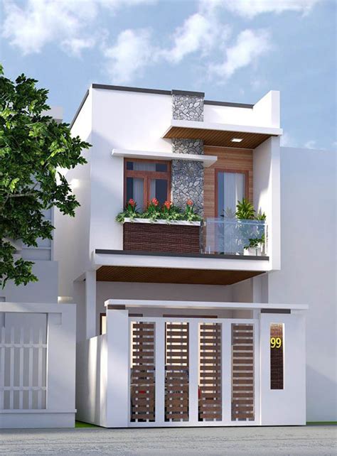 Mẫu nhà ống tầng mặt tiền m đẹp hiện đại chi phí thấp