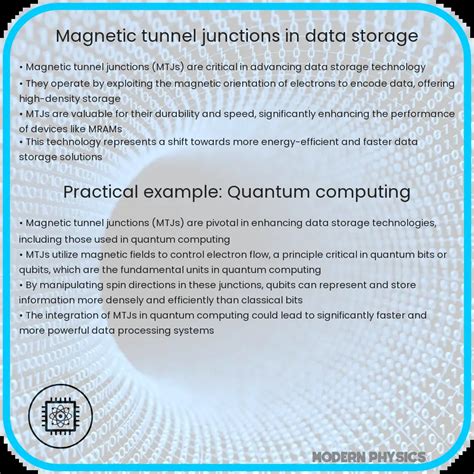 Magnetic Tunnel Junctions Speed Efficiency Data Stability