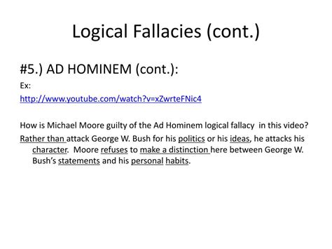 PPT Logical Fallacies PowerPoint Presentation Free Download ID