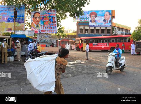 Yavatmal Maharashtra India 16th Apr 2014 Posters Put Up By Stock