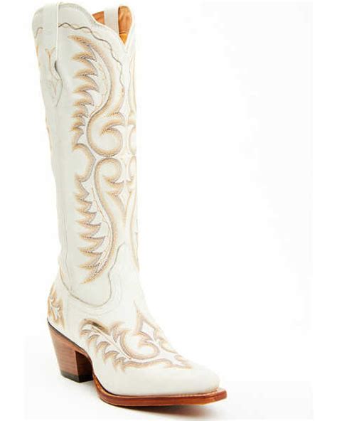 Durango Womens Crush Tall Western Boots Snip Toe Ivory