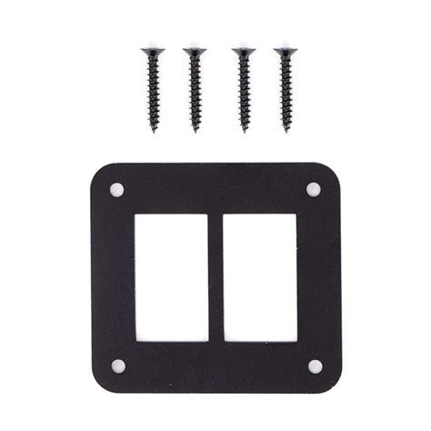 Buy Acouto Rocker Switch Panel Housing 2 Way Black Aluminum Universal Car Trailer Boat Rocker