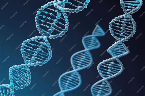 Premium Photo Isometric Digital Dna Structure In Blue Background