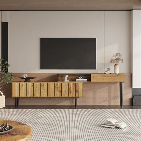 Autolock Tv Board Tv Schrank Mit Marmor Und Holzmaserungsdesign