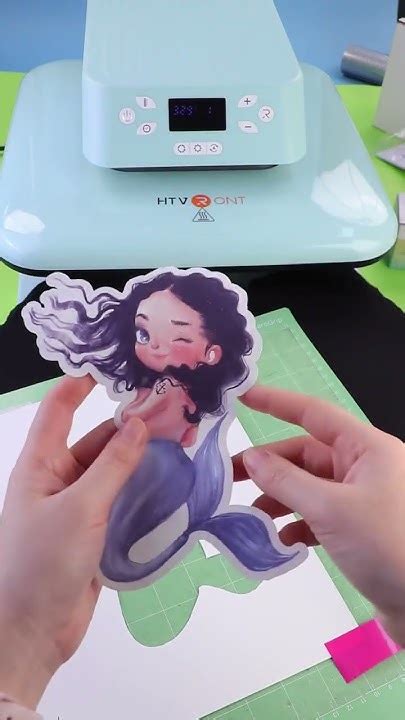 자동 열 프레스로 승화 전사 Diy 인어 티셔츠 만들기 록릭 Loklik Htv론트 Diy Shorts 열전사 열프레스 승화전사 티셔츠만들기 이스프리