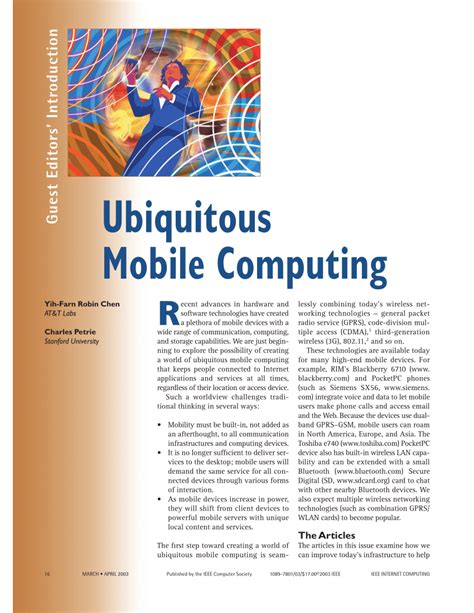 pdf guest editor s introduction ubiquitous mobile computing